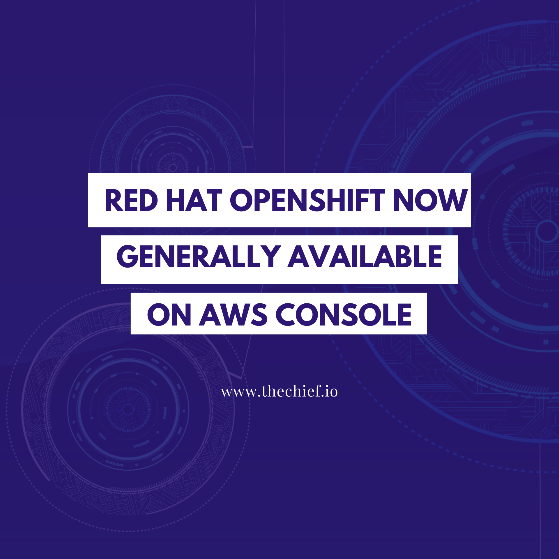 Red Hat OpenShift now Generally Available on AWS Console